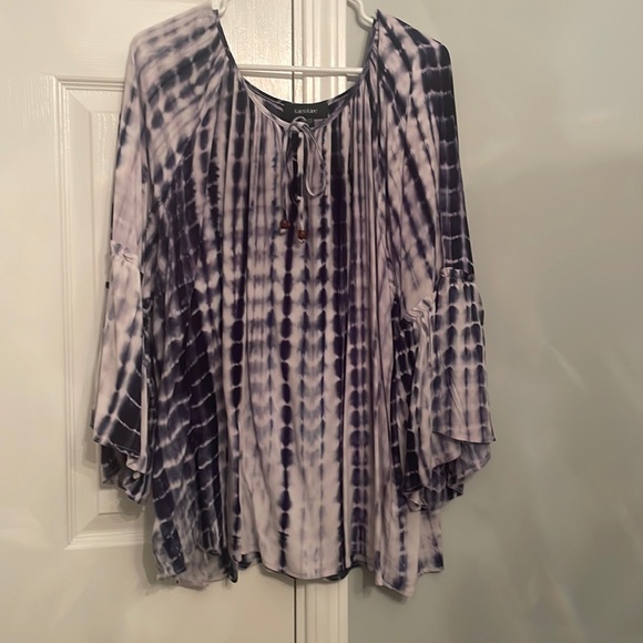 Karen Kane | Tops | Karen Kane3x Cotton Top With Bell Sleeves Tie In ...
